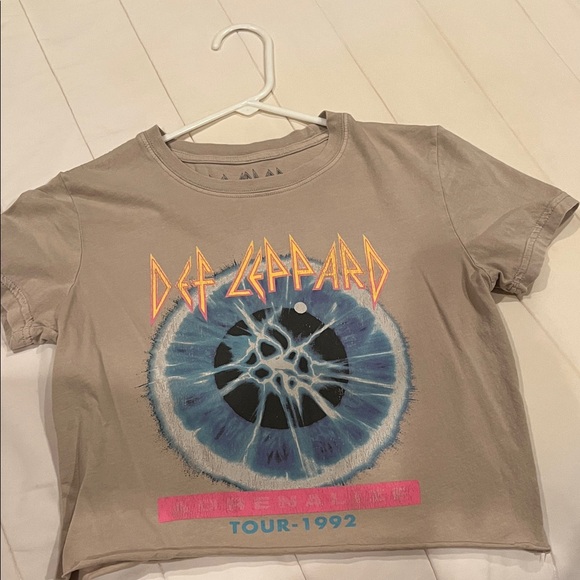 Tops | Def Leppard Crop Womens | Poshmark